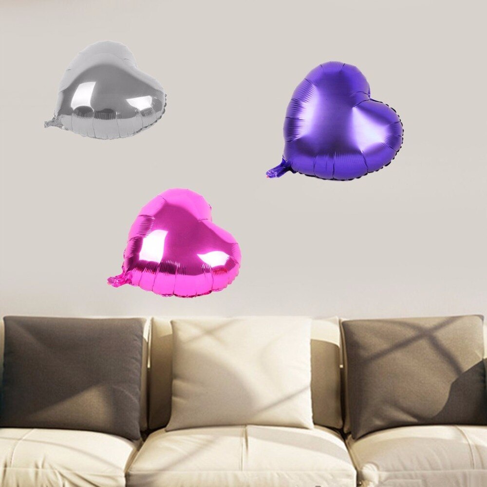 10 inch Heart Shape Foil Balloon Air Mylar Ballons... – Grandado