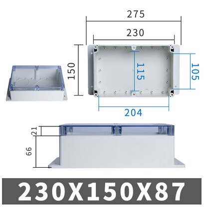 Vandtæt plastforbindelsesdåse med vægmonteret kabi... – Grandado