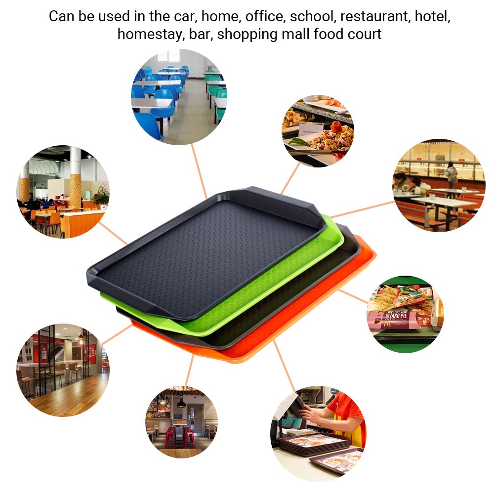1pcs Food Tray Dinner Tray Cafeteria Tray Café Sta... – Vicedeal