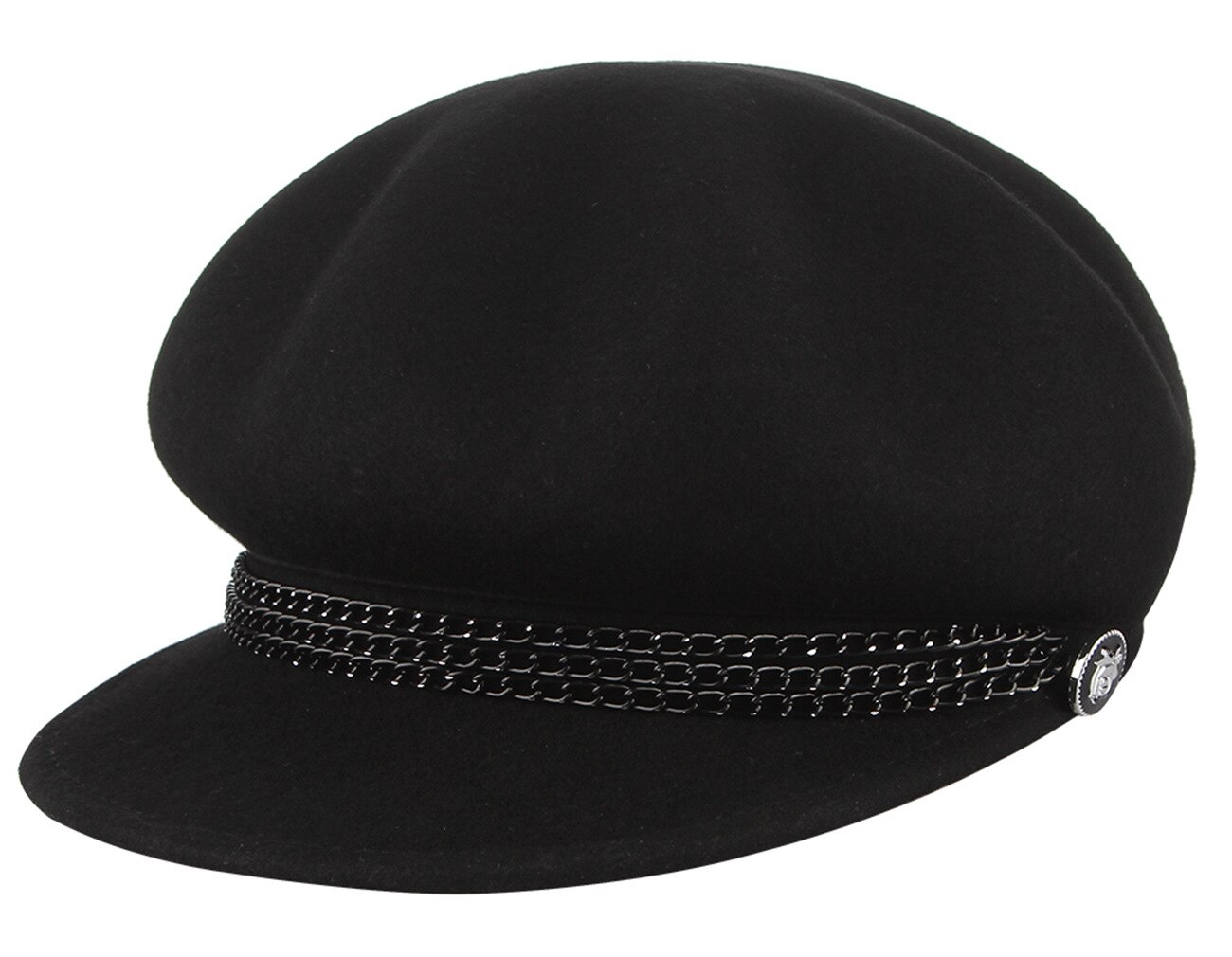 Autumn Winter Octagonal Hat Women's Chain Wool... – Grandado