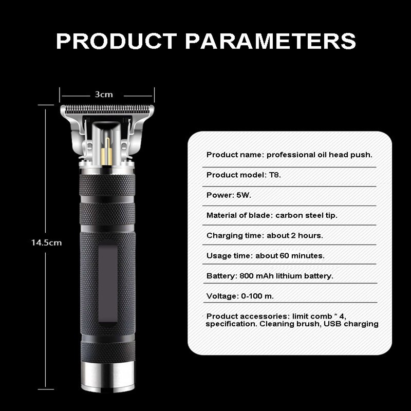 Men's Electric Hair Cordless Clippers Barber Adult... – Grandado