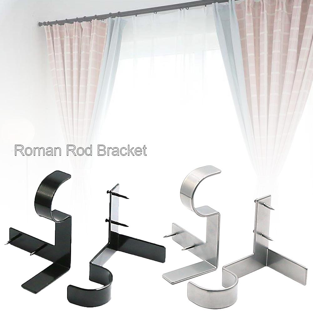 2pcs Roman Pole Bracket Curtain Rod Brackets Drill... – Vicedeal