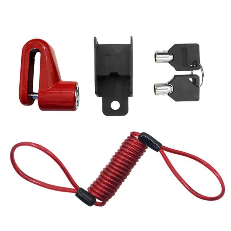 Black Red Anti-Theft Steel Wire Lock Disc Brakes W... – Grandado