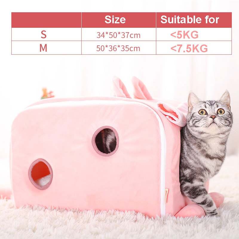 Hoopet Kat Roze Bed Kat Leuke Huis Huisdier Bench ... – Vicedeal