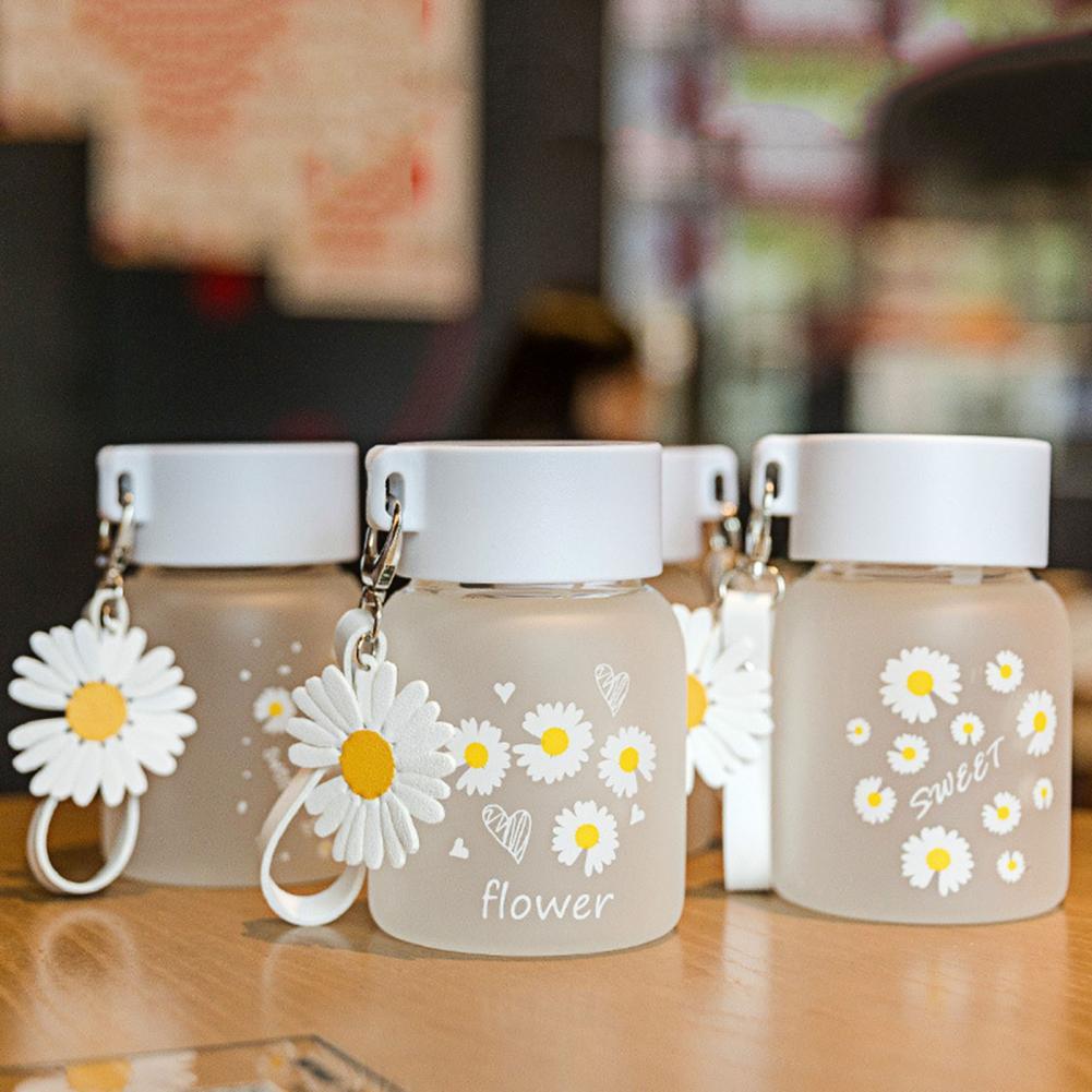 350ml Flower Pattern Water Glass Portable Simple E... – Grandado
