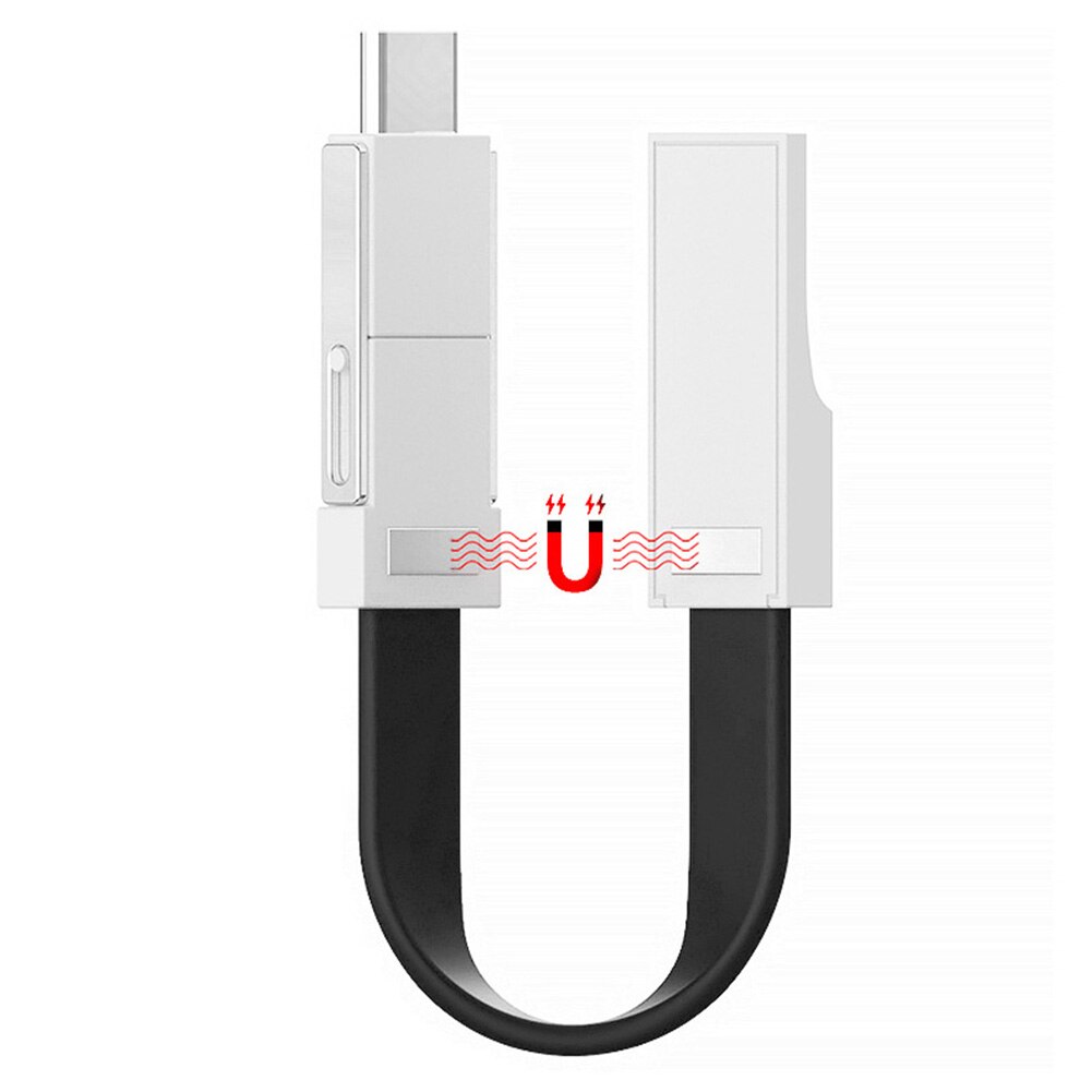 Portable 3 in 1 Magnetic Key Chain Micro USB Type-... – Grandado