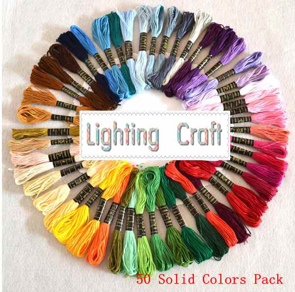 24pcs/50Pcs/100Pcs Solid Color Cross Stitch Cotton... – Vicedeal