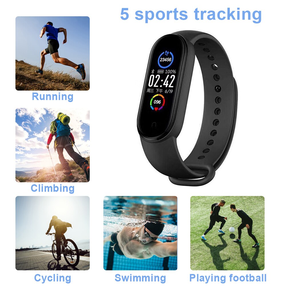 M5 Smart Bracelet Smarthwatch IP67 Waterproof Smar... – Vicedeal