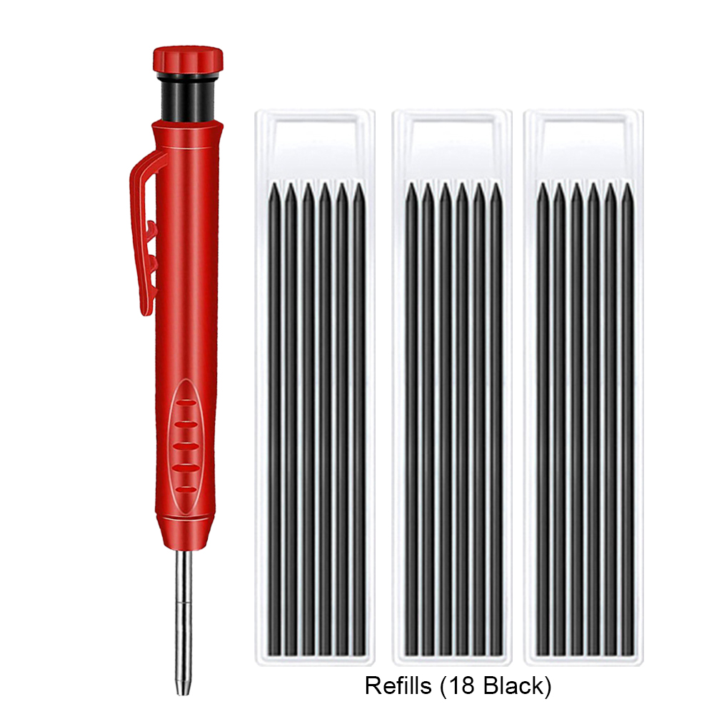Solid Carpenter Pencil with Refill Leads for Deep ... – Vicedeal