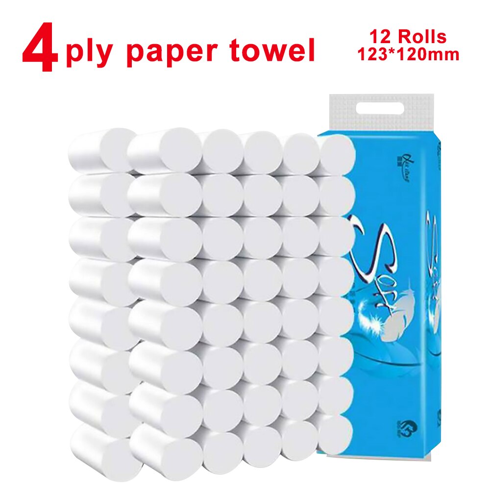 12 Rolls/Lot Fast Shopping Toilet Roll Paper 4 Lay... – Vicedeal