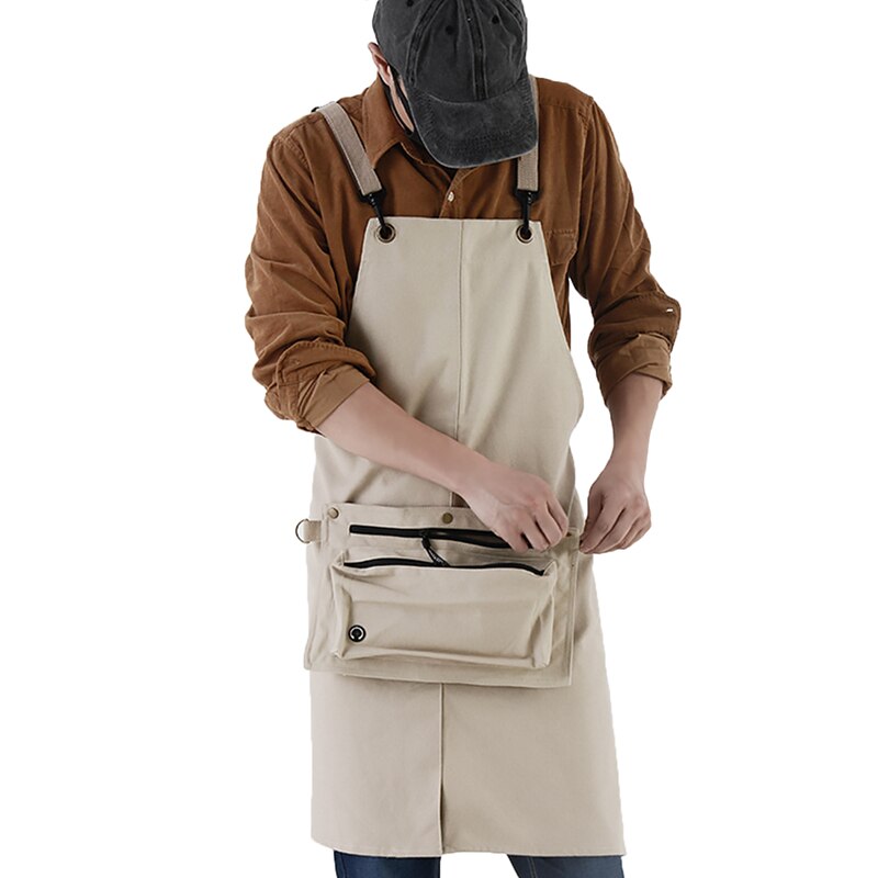 Cotton Canvas Waterproof Apron Hairdresser Aprons ... – Vicedeal