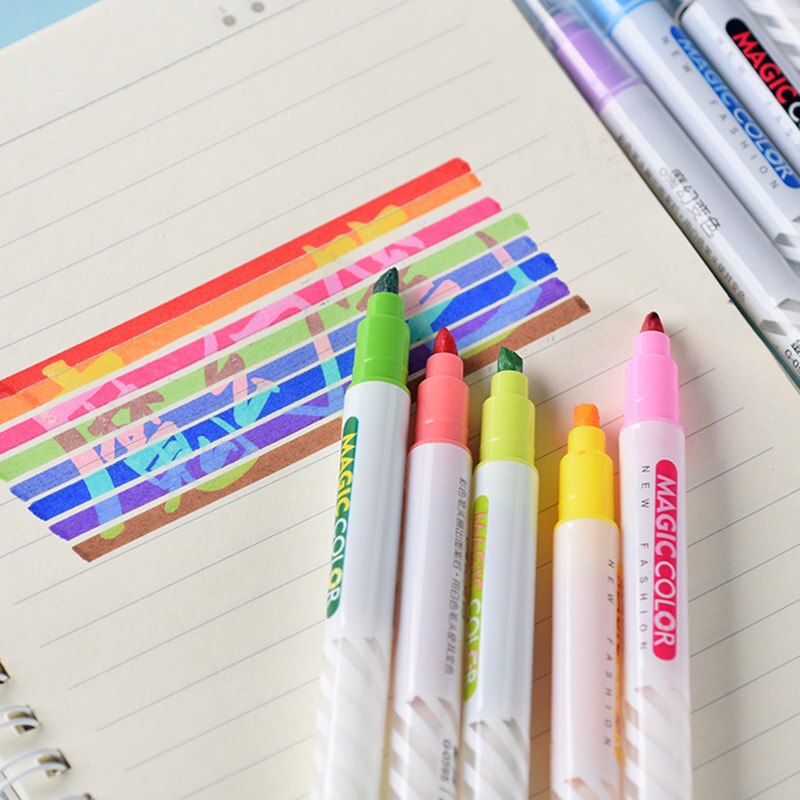 12 Pcs Colors Magic Markers Pen Set Double Headed ... – Grandado