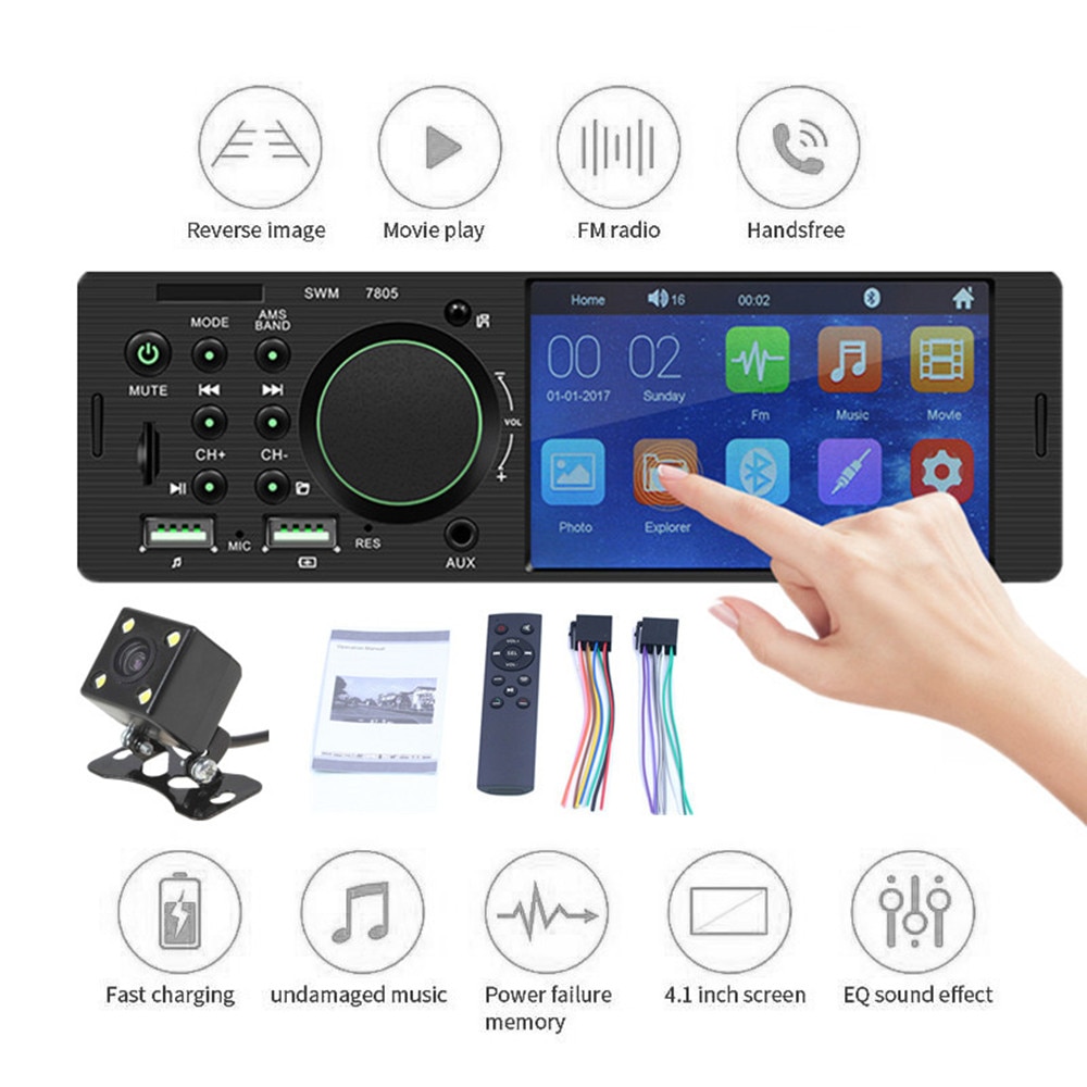 4.1 inch touch Screen 1 Din Car Radio Stereo Audio... – Vicedeal