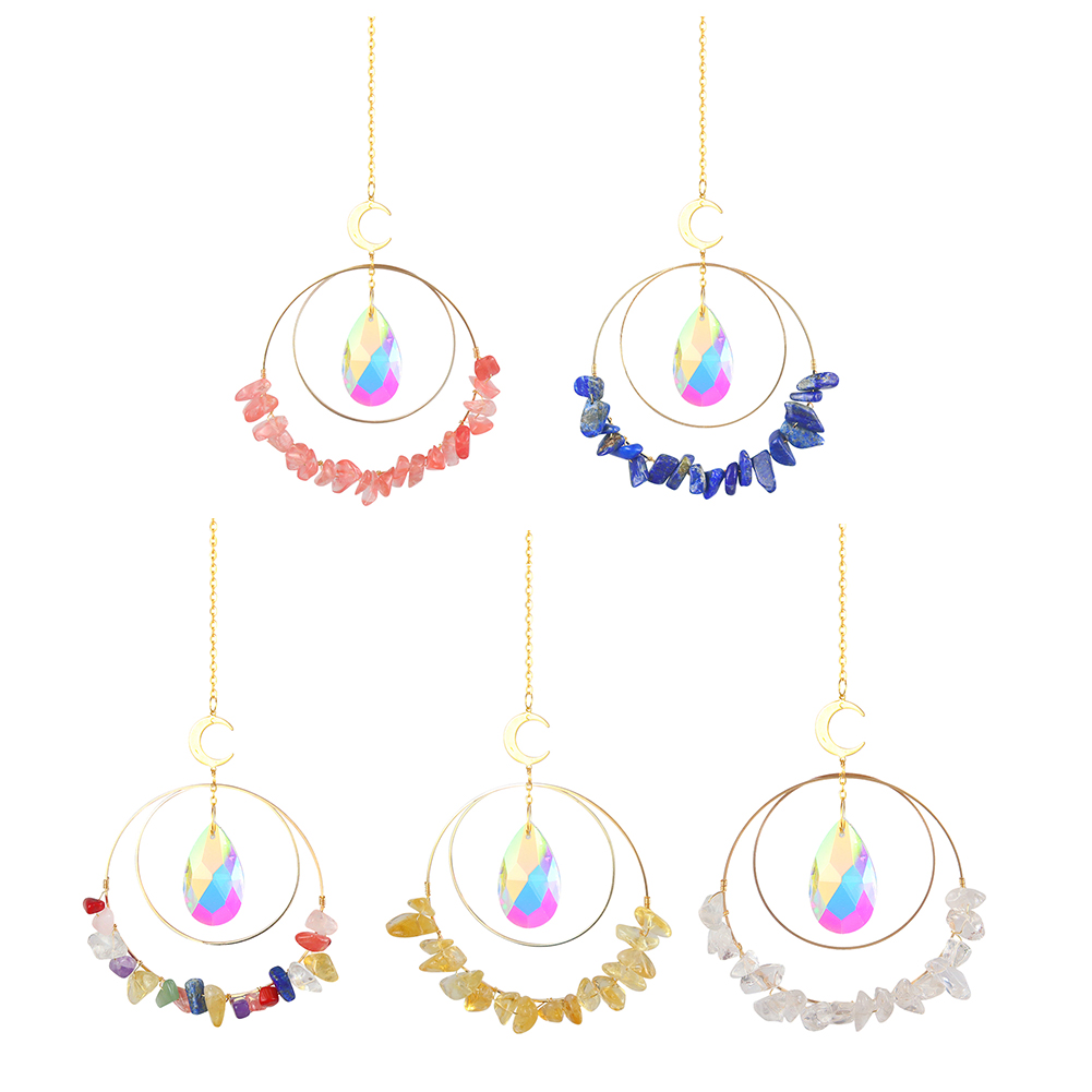 1 Pc Crystal Zon Licht Prisma Wind Chime Moon Star... – Vicedeal