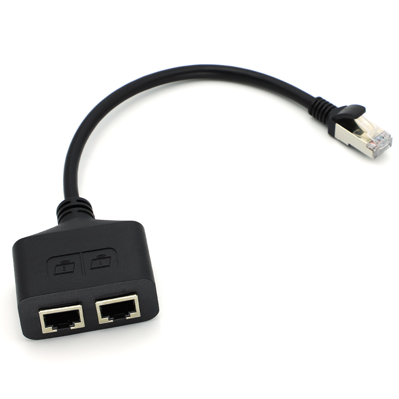 1Pcs Ethernet Splitter RJ45 1 Male to 2 Female LAN... – Grandado