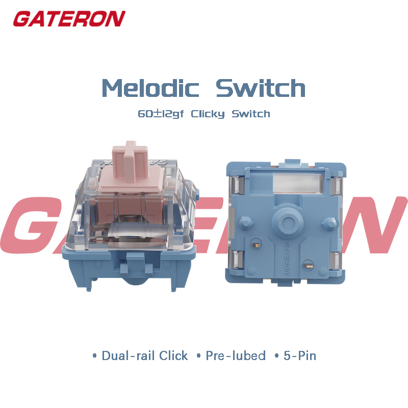 Gateron Melodic Switch 60g Clicky 5-Pin MX Switch ... – Grandado