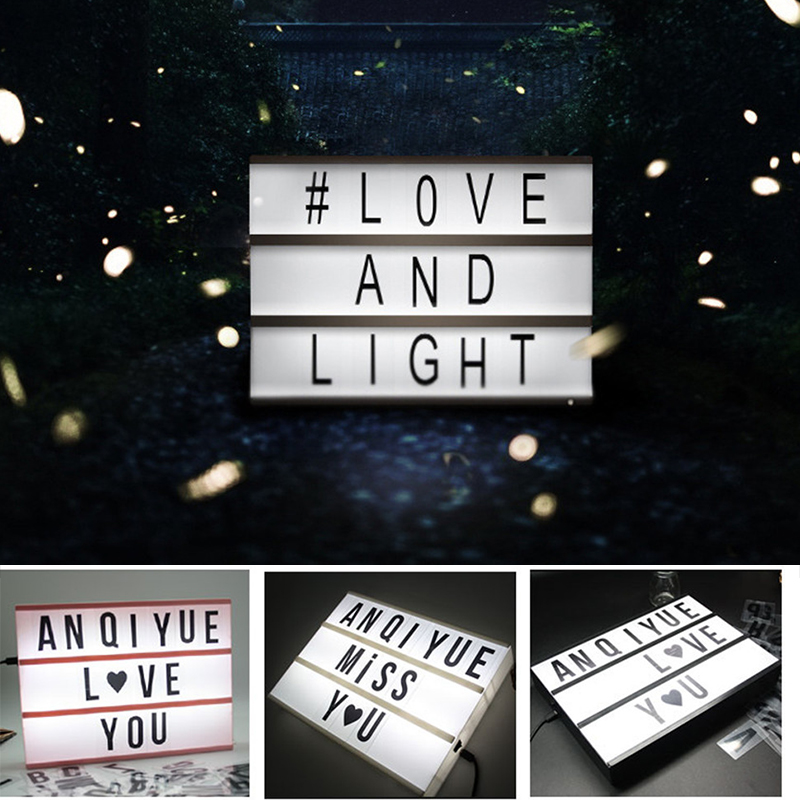 for LED Light Box Cards Alphabet DIY Colorful USB ... – Vicedeal