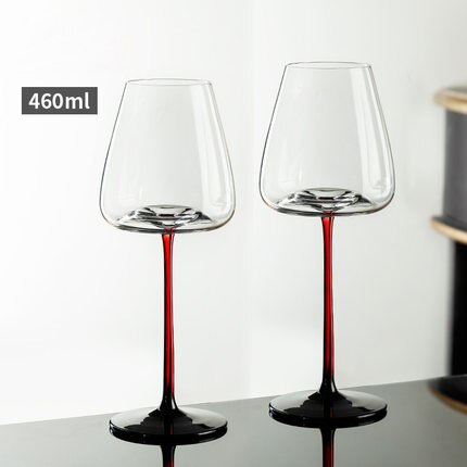 Lead-Free Crystal Wine Glass Red Black Base Goblet... – Grandado