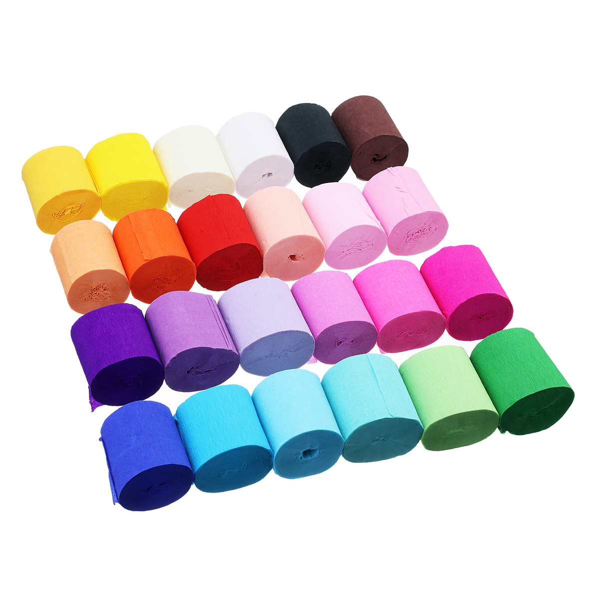 24Pcs/set Colored Crepe Paper Roll Origami Crinkle... – Vicedeal