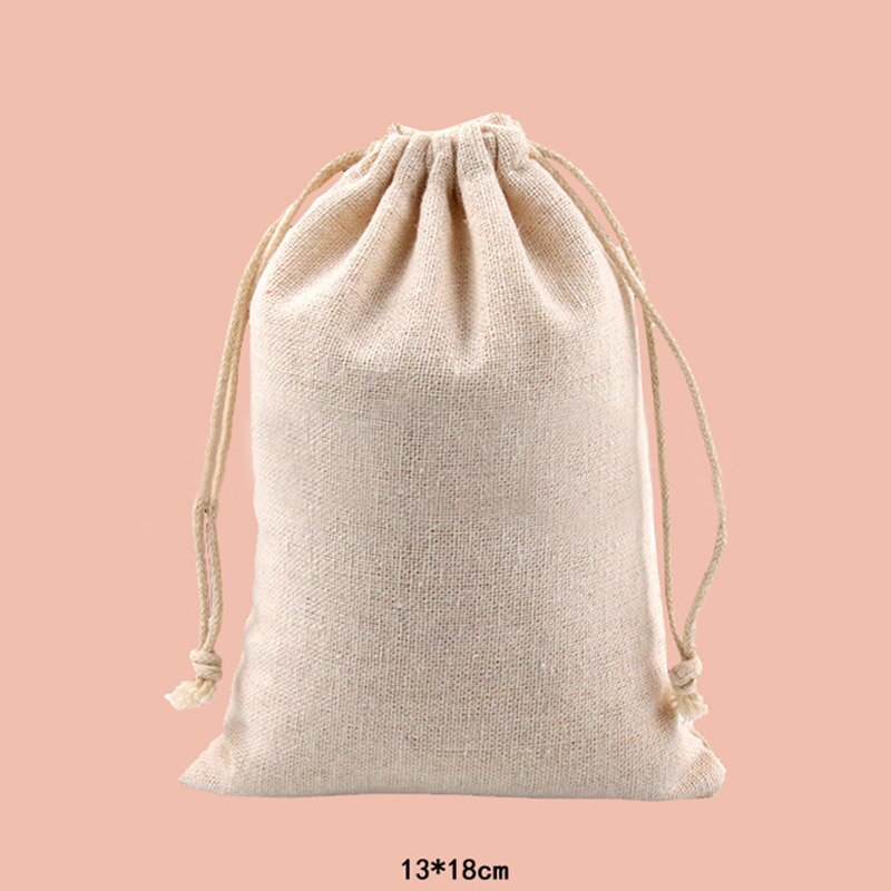 10pcs Cotton Sacks Jute Bags Natural Burlap Candy ... – Grandado