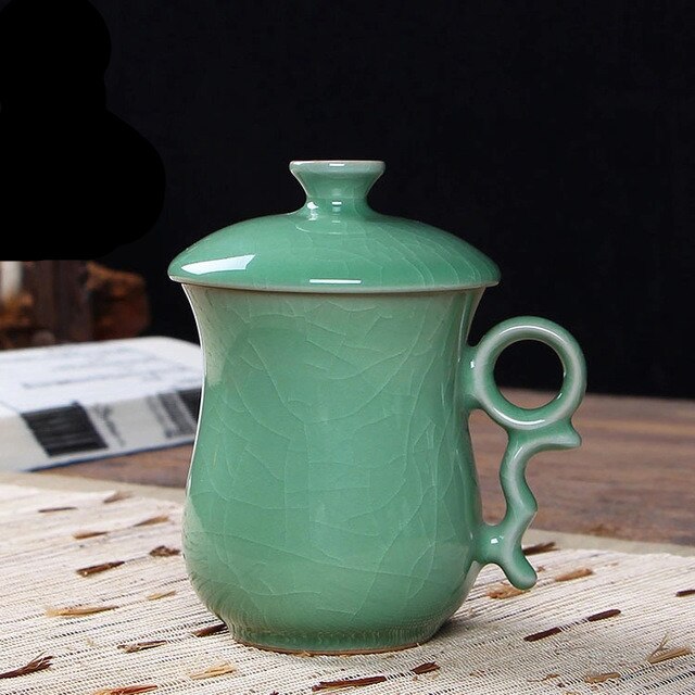 Longquan Teacup Glaze Celadon Coffee Tea Mug Offic... – Vicedeal