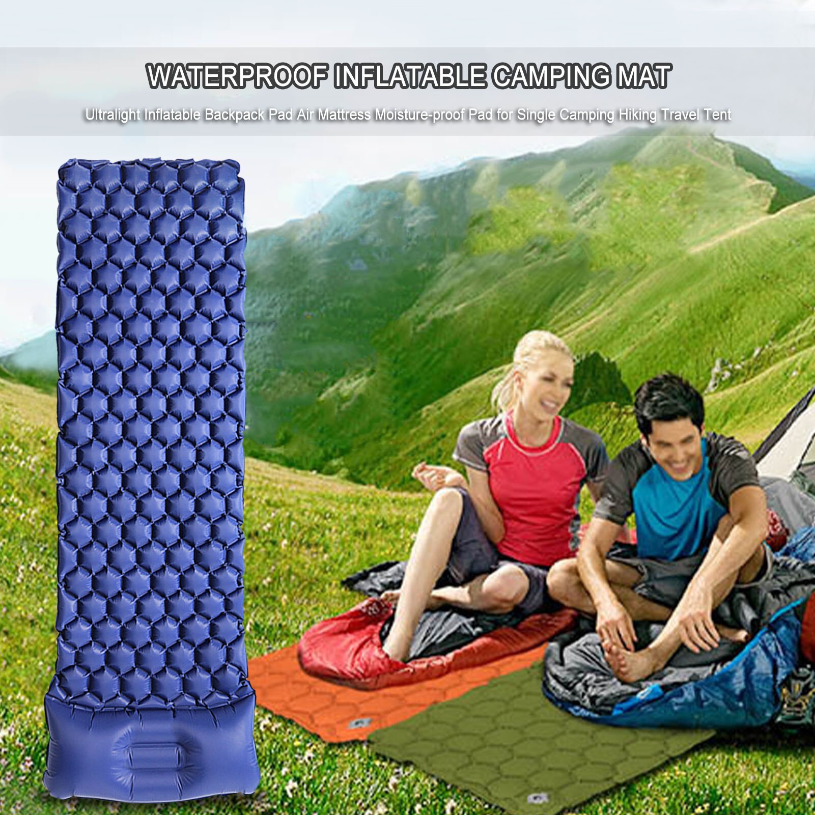 Outdoor Slaapmat Camping Opblaasbare Matras Met Ku... – Grandado