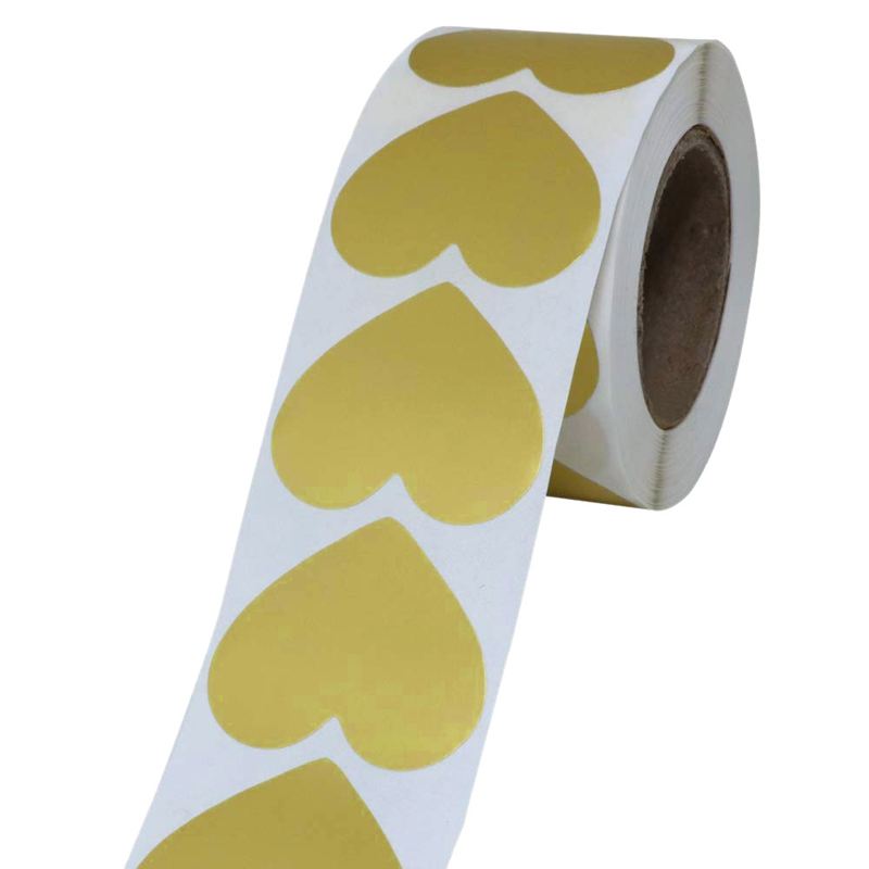 Gold Love Heart Stickers 1 Inch Adhesive Label 500... – Grandado