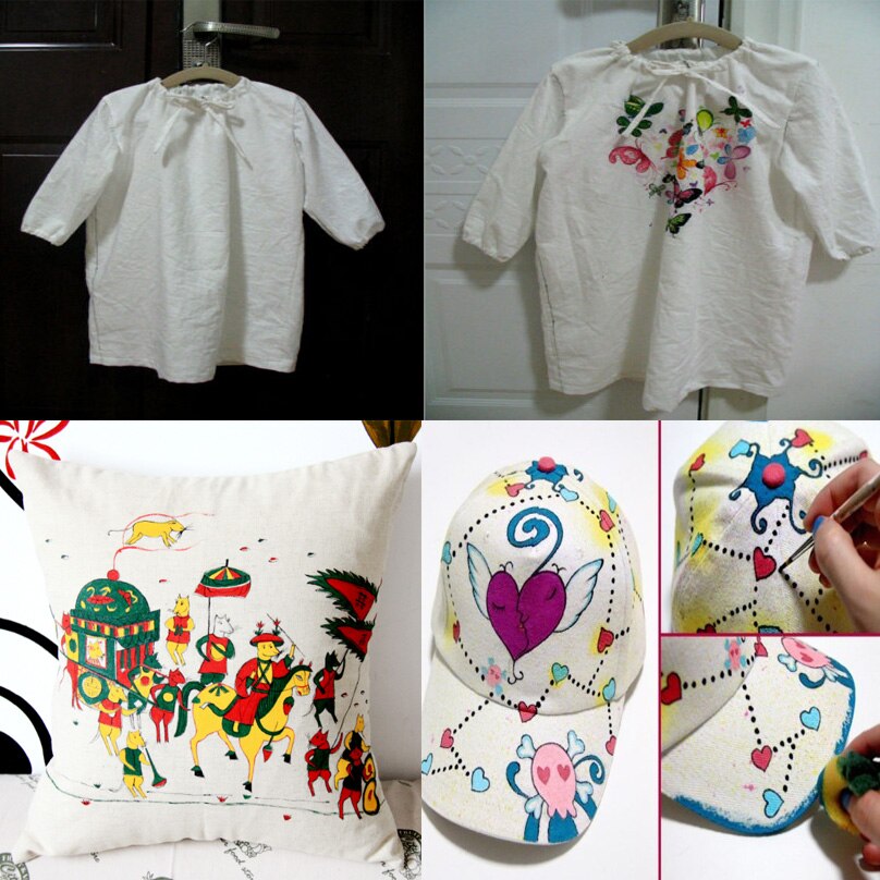 18 kleuren 12 ml Textiel Stof Verven set Doek schi... – Grandado