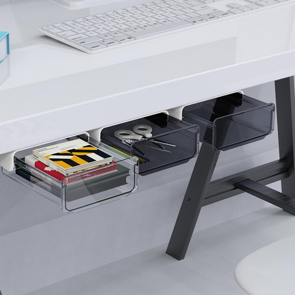 Drawer Style Under Desk Storage Box Self-adhesive ... – Vicedeal