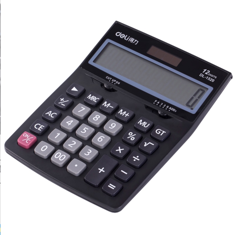 Deli 1PC 12Digital LCD large Display calculator so... – Grandado