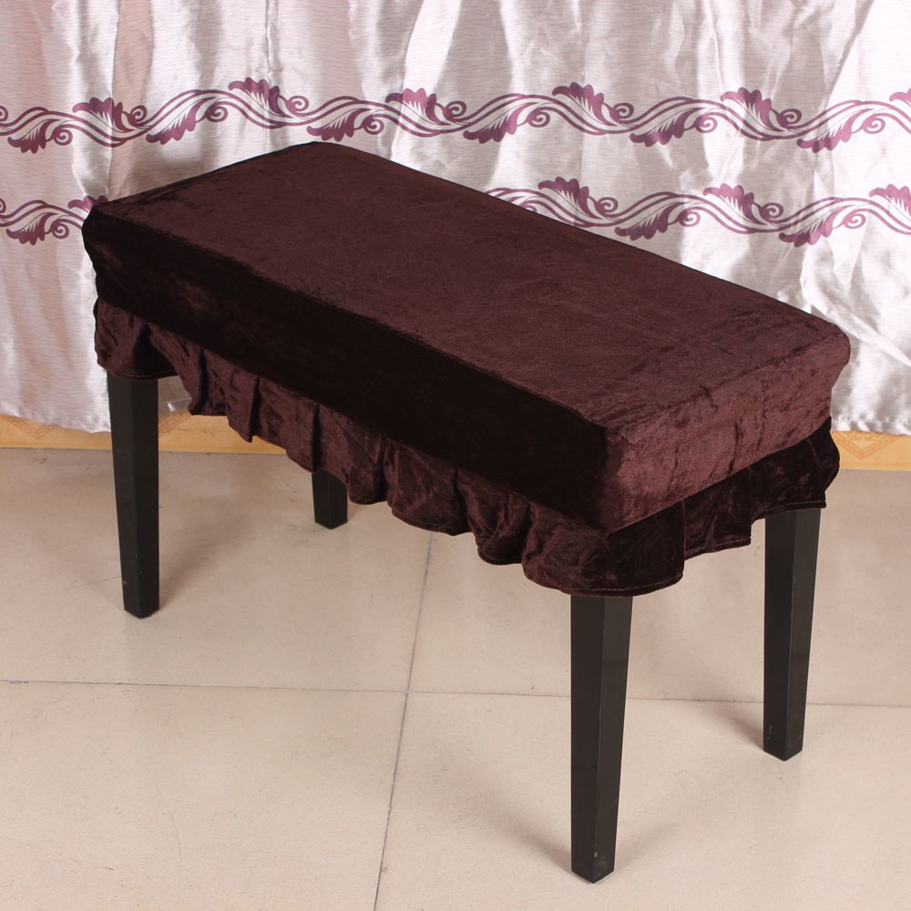 Piano Stool Chair Bench Cover Pleuche Decorated wi... – Grandado