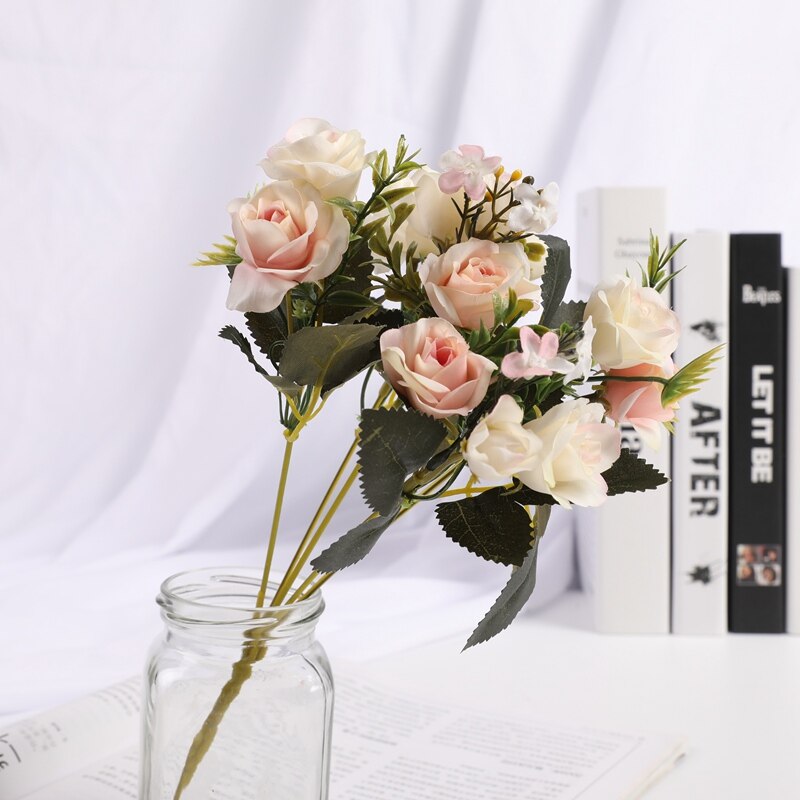 1 pieces Artificial roses bouquet Wedding Christma... – Grandado