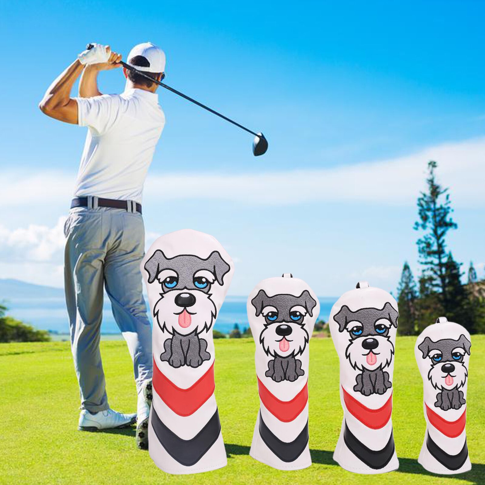 Cute Puppy Dog Pattern PU Leather Golf Headcovers ... – Vicedeal