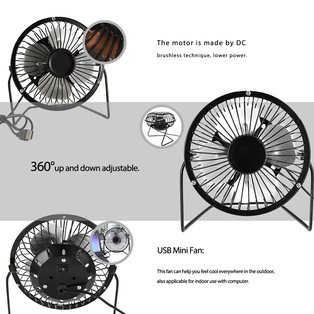 Solar Fan USB Mini Cooling Ventilation USB Portabl... – Vicedeal