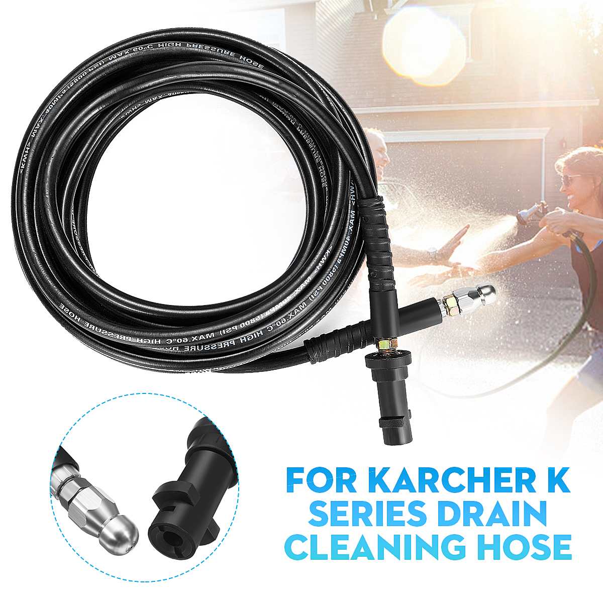High Pressure Washer Sewer Nozzle Drain Hose 10m C... – Grandado