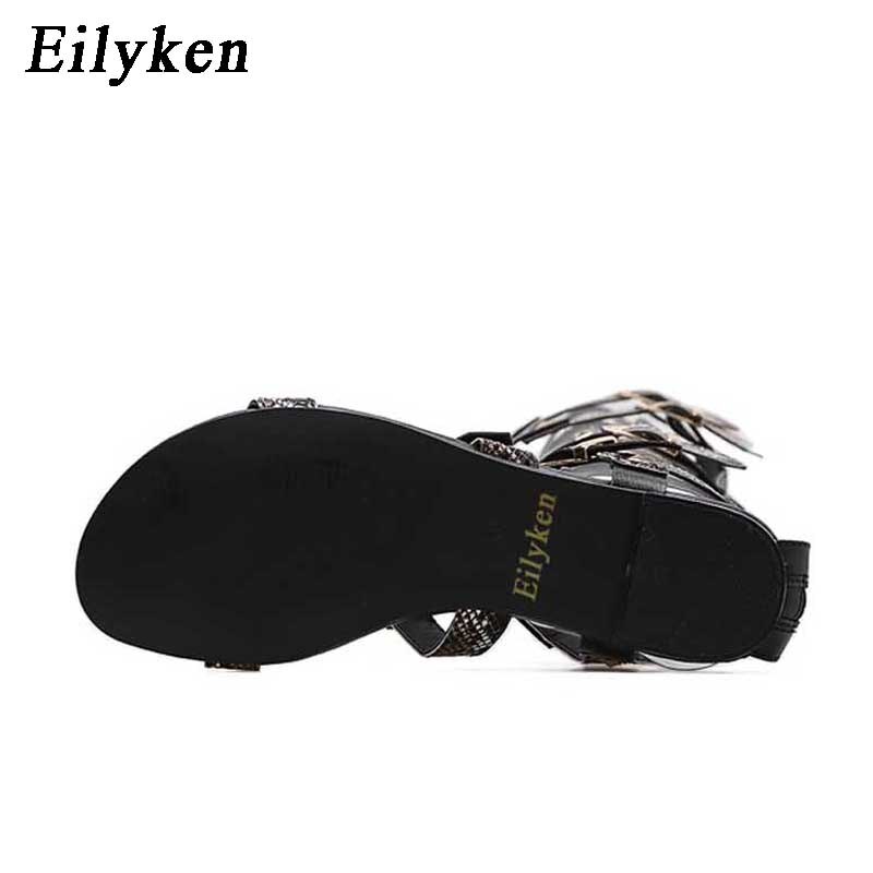 Eilyken kvinder gladiator slangeskind sandaler nit... – Grandado
