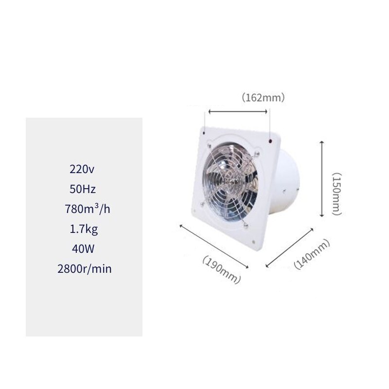 6 Inch 40w 220v High Speed Exhaust Fan Blower Toil... – Grandado