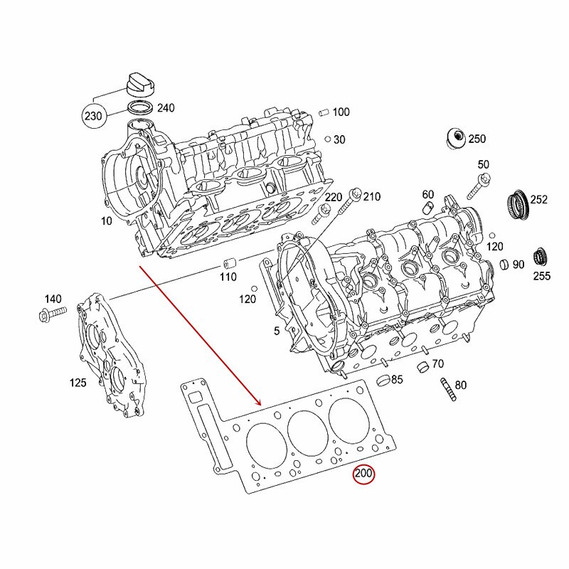 Auto Cilinder pad koppakking Cilinder matras W211 ... – Grandado
