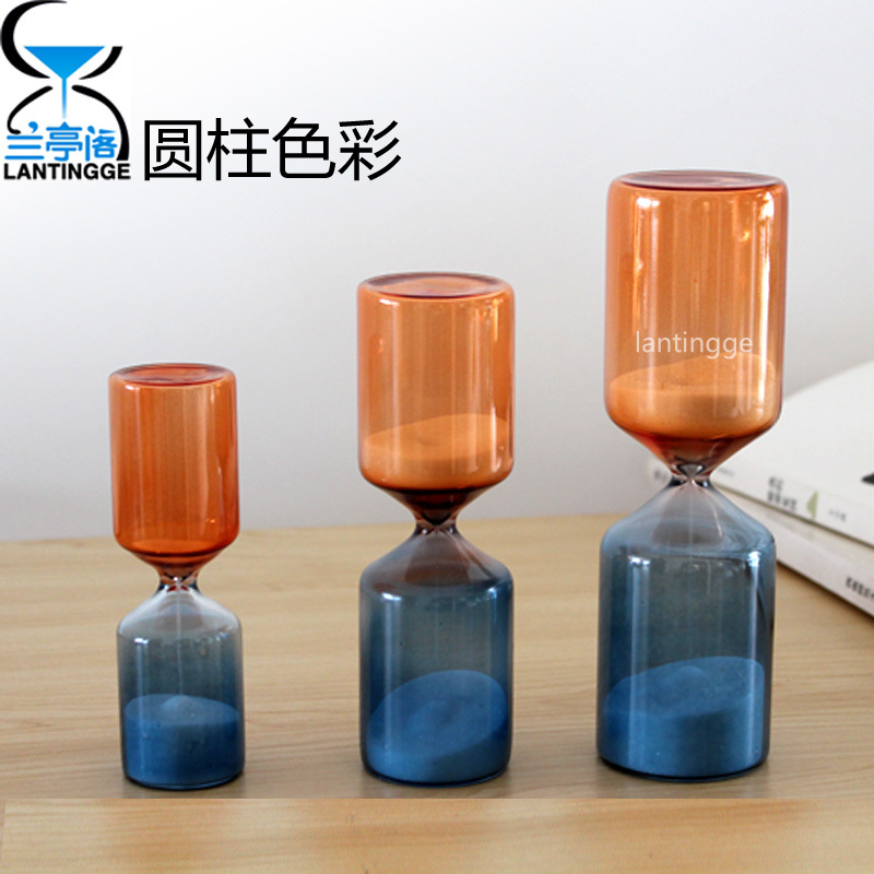 5/15/30 Minutes Double Color Blue Glass Hourglass ... – Grandado