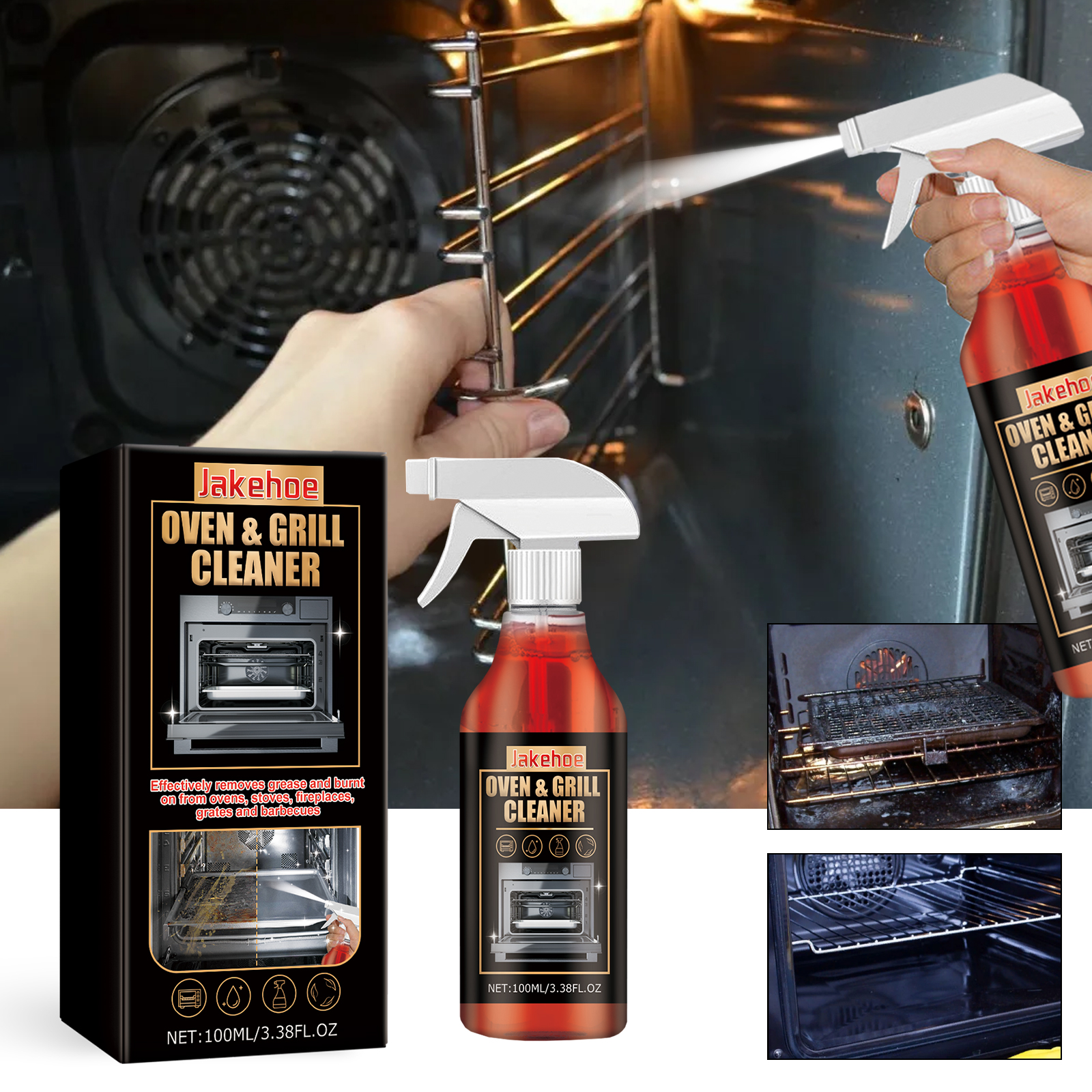 Oven range foam cleaner; special degreaser for rem... – Vicedeal