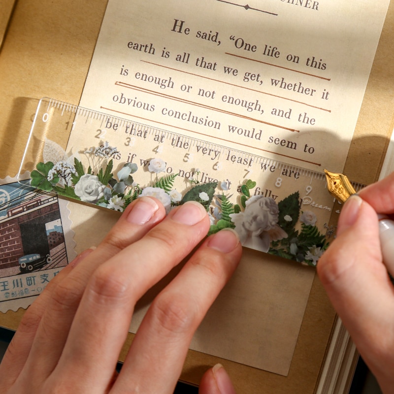 15cm Daisy Rose Ruler Transparent Diy Drawing Tool... – Grandado