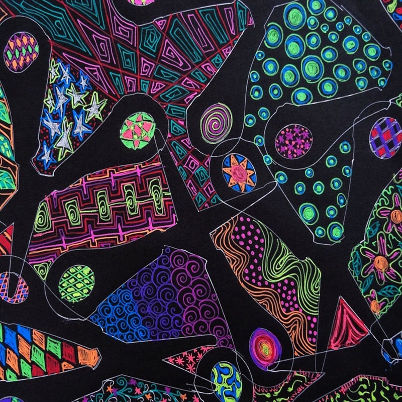 48 stuks Kleuren Glitter Schets Tekening Kleur Pen... – Vicedeal