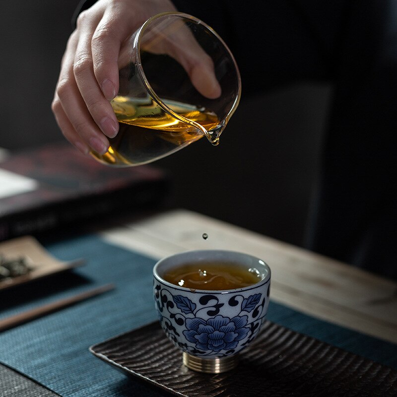 Blue and white porcelain master cup ceramic tea cu... – Vicedeal