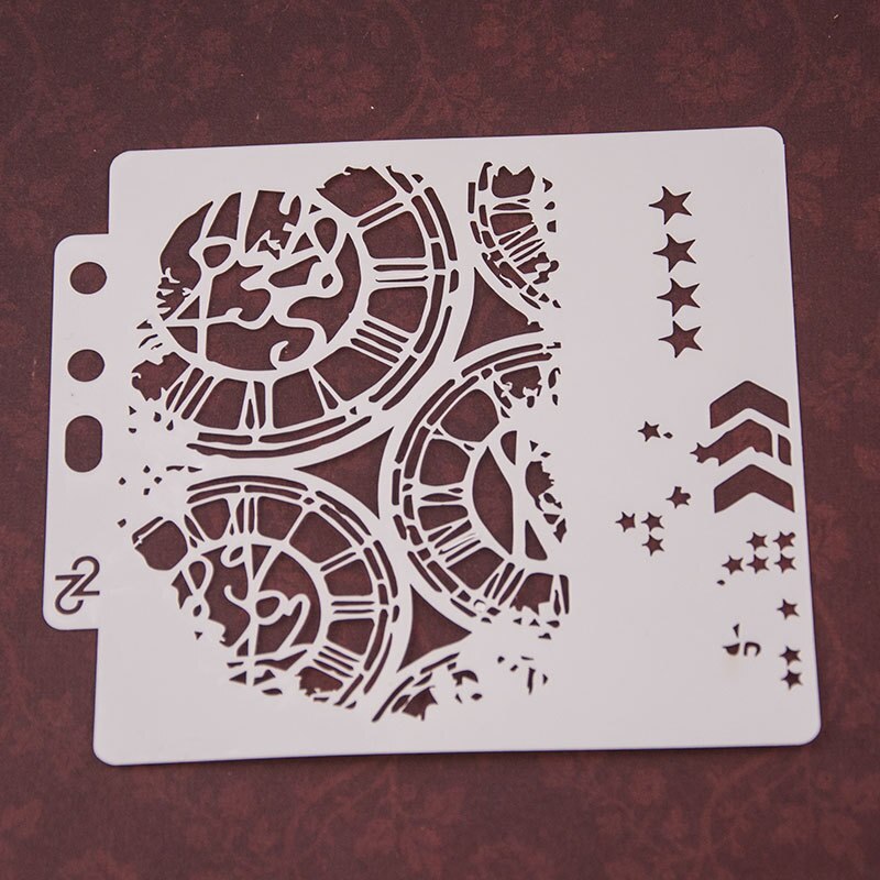 13cm Clock Dial Wheel Arrow Layering Stencils Pain... – Vicedeal