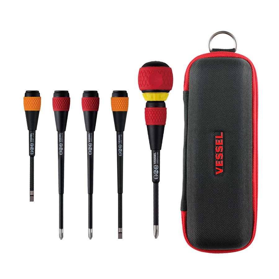 VESSEL 6 Pcs Ball Grip Ratchet Screwdriver Set wit... – Grandado