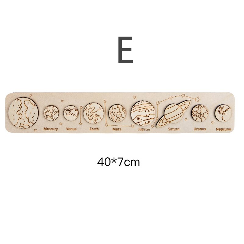 Children Solar System Puzzles Wooden Toys Planets ... – Vicedeal