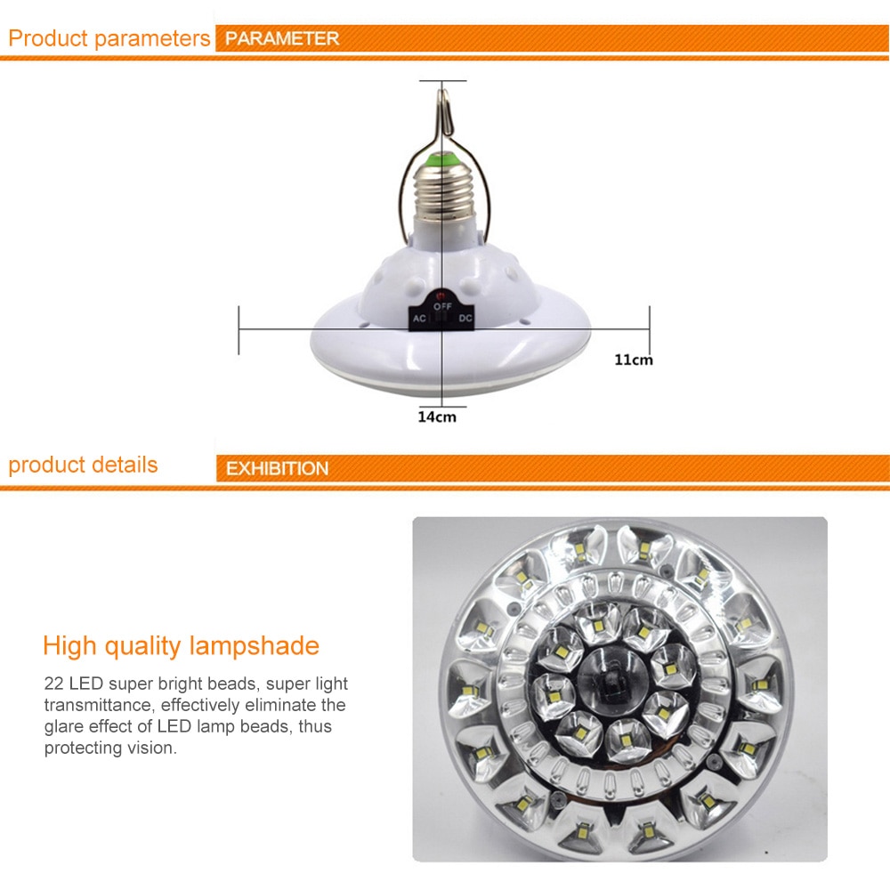 LED Solar Emergency Light 12/22 Rechargeable, with... – Vicedeal