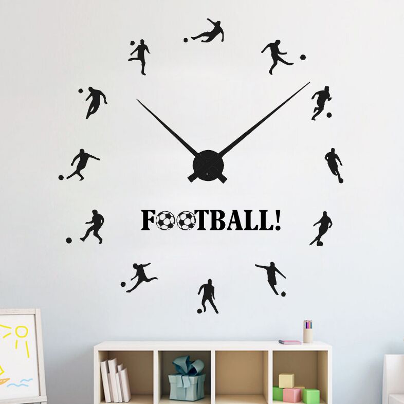 Football Clock Wall Decals Vinyl Football Sports W... – Vicedeal