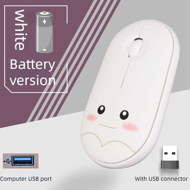 M106 wireless mouse cute cartoon mute 1200DPI Blue... – Grandado