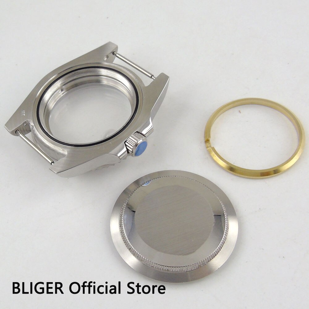 Solid 40MM Sapphire Crystal Blue Ceramic Bezel Sta... – Grandado